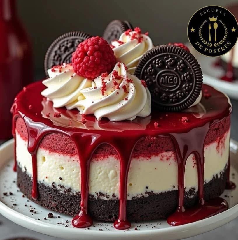 Tarta de queso Red Velvet con Oreo – Recetas de Cocina y Postres